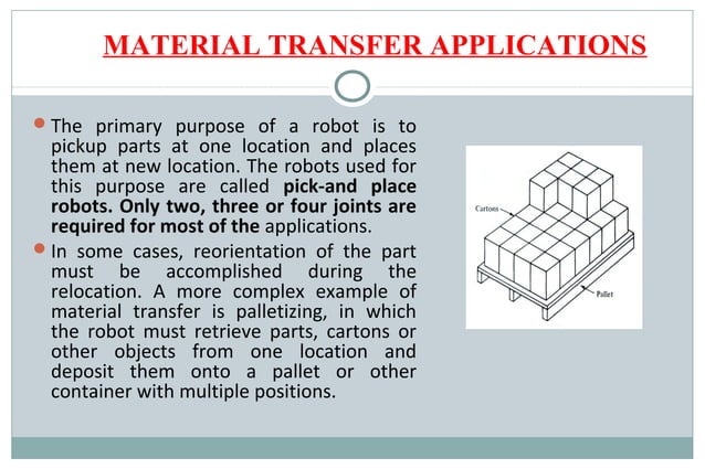 Application of robots | PPT | Robotics | Technology & Computing