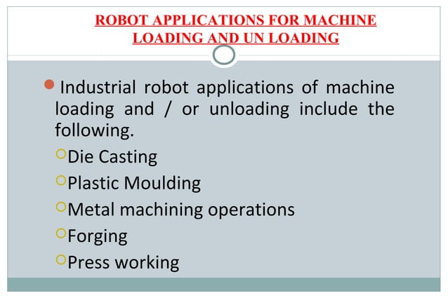 Application of robots | PPT | Robotics | Technology & Computing