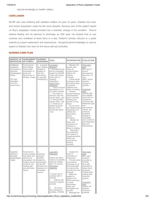Application of roy's adaptation model | PDF
