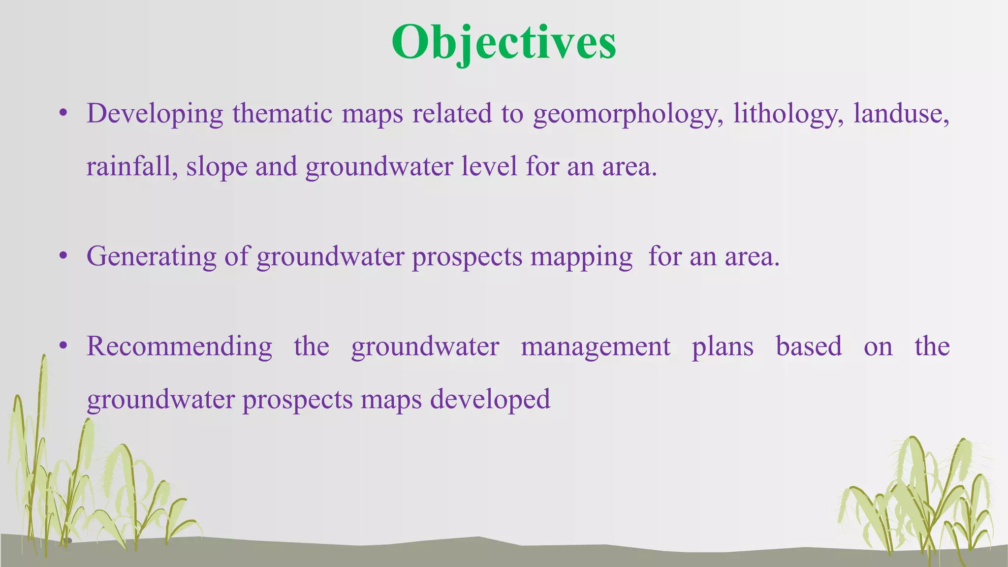 Application of RS and GIS in Groundwater Prospects Zonation | PPSX
