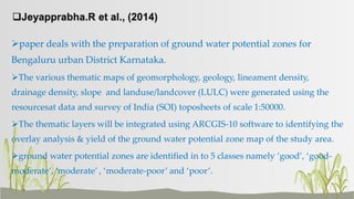 Application of RS and GIS in Groundwater Prospects Zonation | PPSX