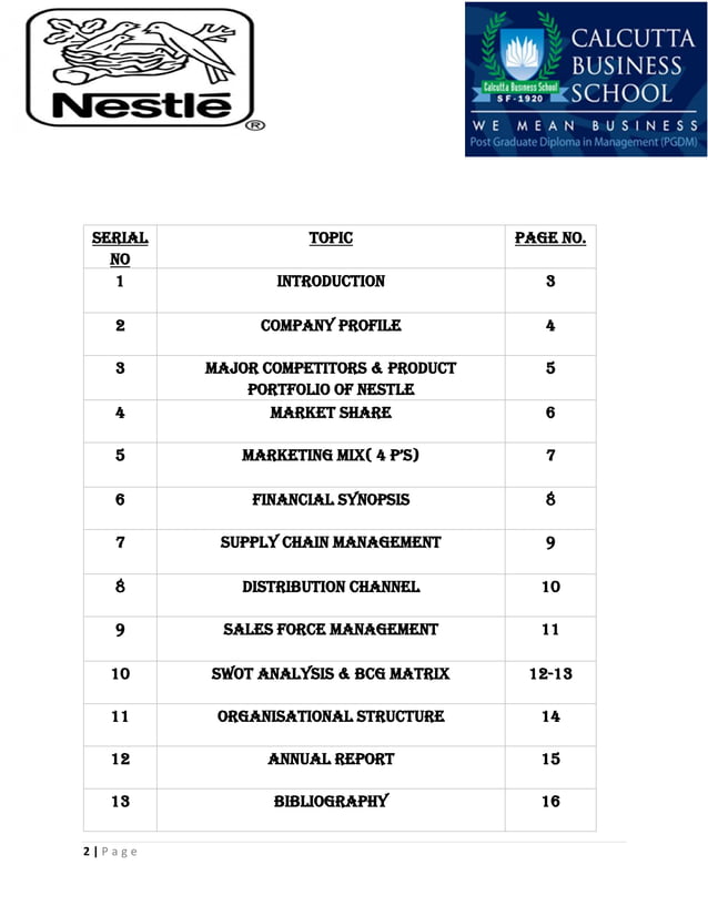 NESTLE-Application of sales and distribution management | PDF