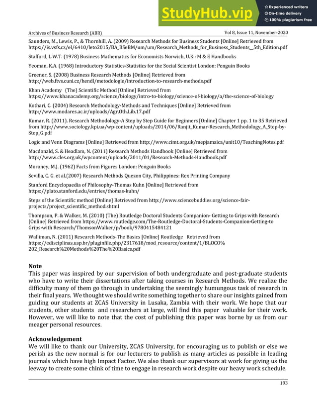 Application Of Sampling Methods For The Research Design | PDF