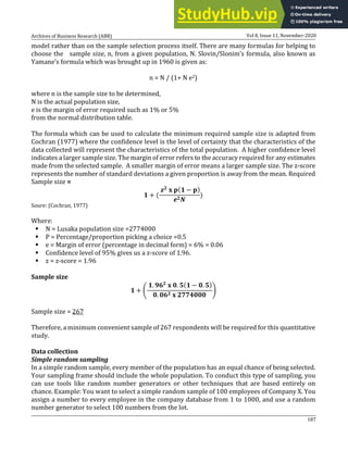 Application Of Sampling Methods For The Research Design | PDF