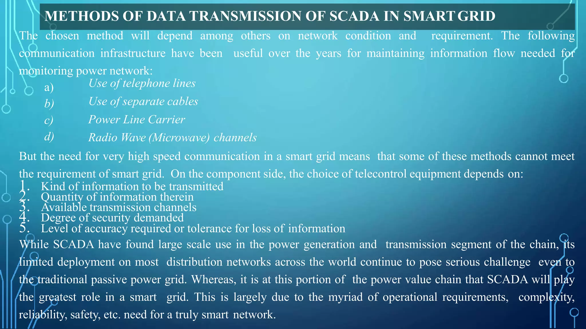 Application Of Scada For System Automation On Smart Grid Rev2 Pptx