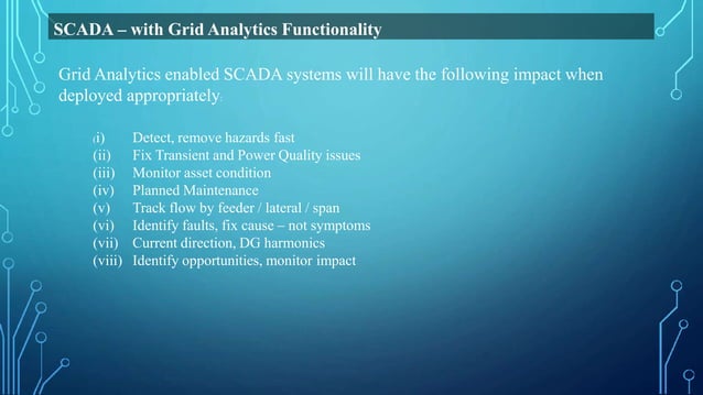 Application of scada for system automation on smart grid rev2 | PPTX