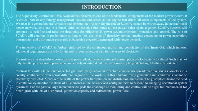 Application of scada for system automation on smart grid rev2 | PPTX