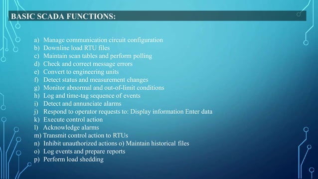 Application of scada for system automation on smart grid rev2 | PPTX
