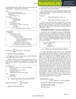 Application Of Sentiment Lexicons On Movies Transcripts To Detect Violence In Videos | PDF