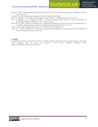 Application Of Single-Server Queue System In Performance Analysis Of Shuttle Bus Operation A ...