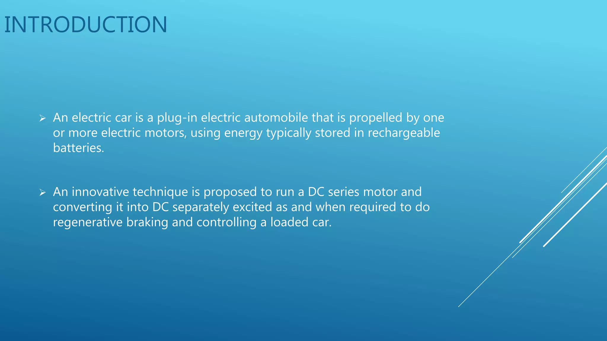 Application of single dc motor in series and separately excited mode | PPT