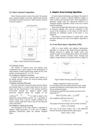 Application of smart antenna interference suppression techniques in tdscdma | PDF