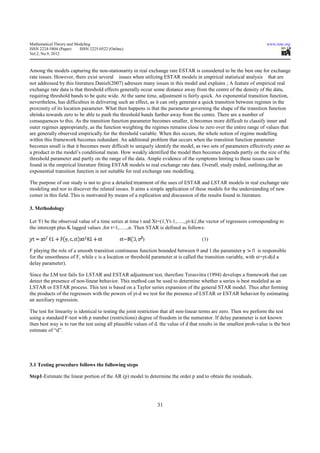 Application of smooth transition autoregressive (star) models for exchange rate | PDF