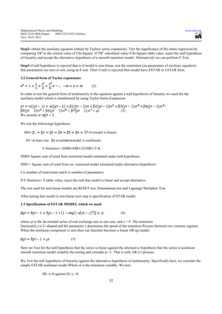 Application of smooth transition autoregressive (star) models for exchange rate | PDF