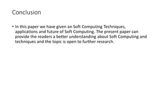 Application of soft computing techniques in electrical engineering | PPTX
