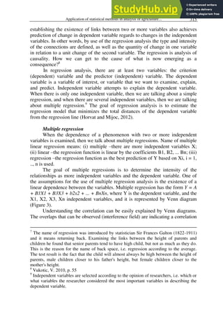 Application Of Statistical Methods In Analysis Of Agriculture ...