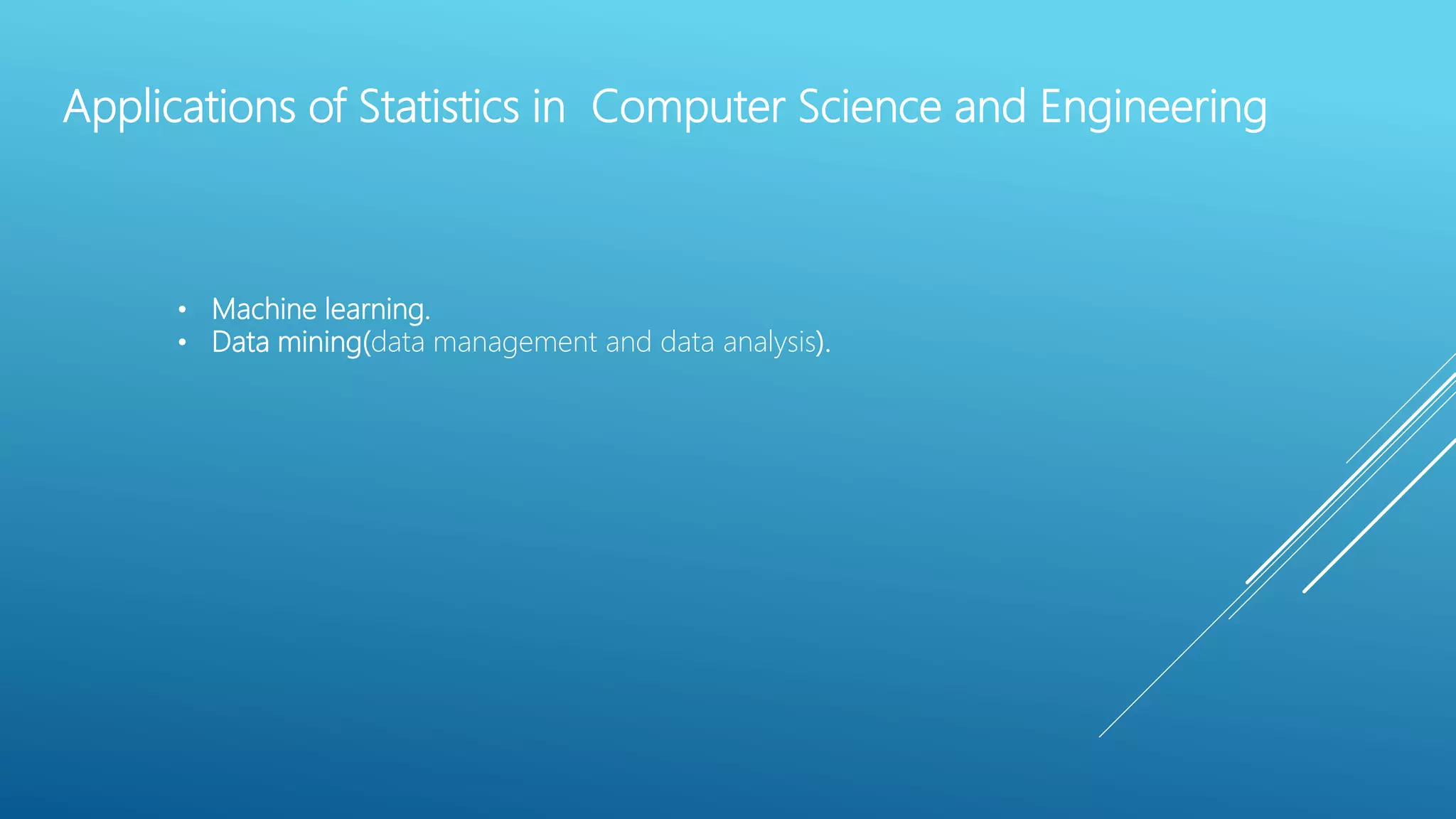 Application of statistics in cse | PPTX