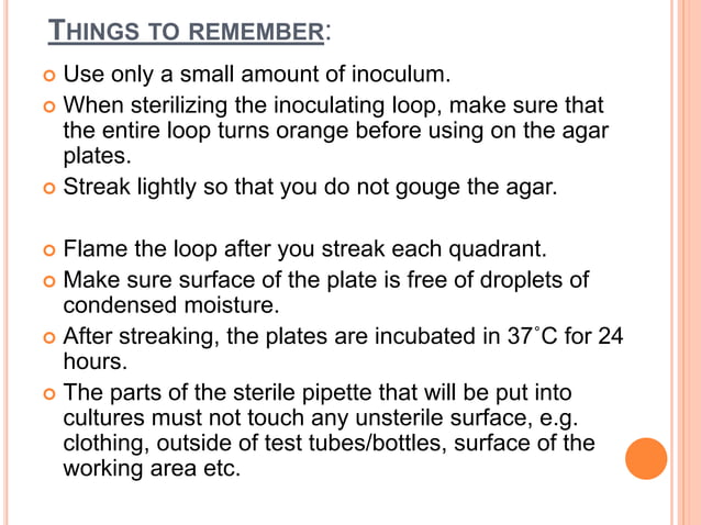 Application of streaking | PPTX | Infectious Diseases | Diseases and ...