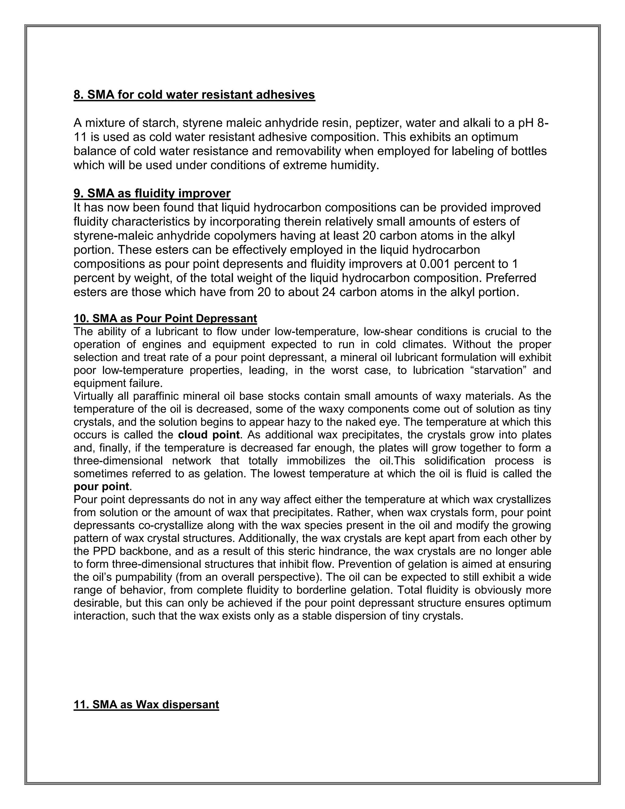 Application of styrene maleic anhydride copolymer | PDF