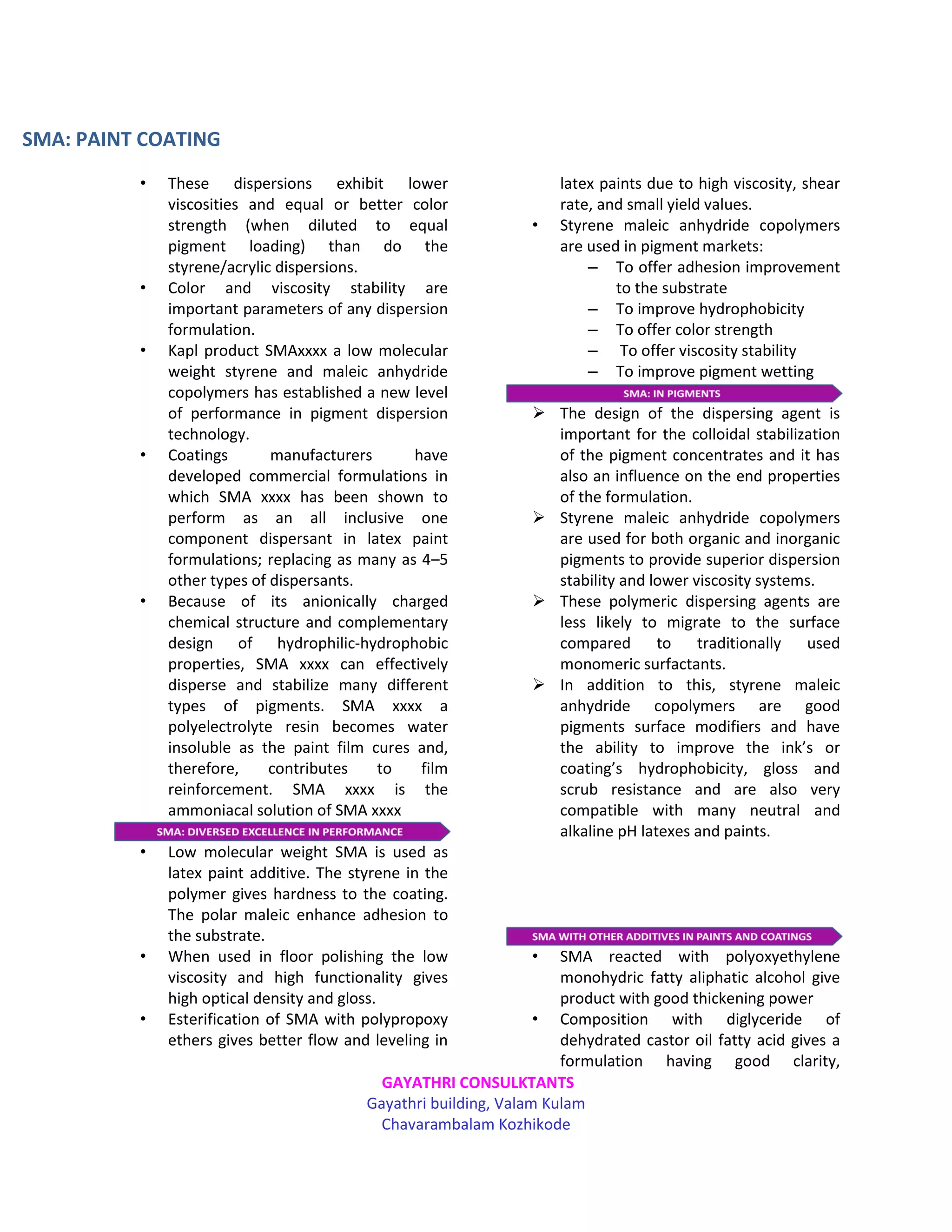 Application of styrene maleic anhydride copolymer | PDF