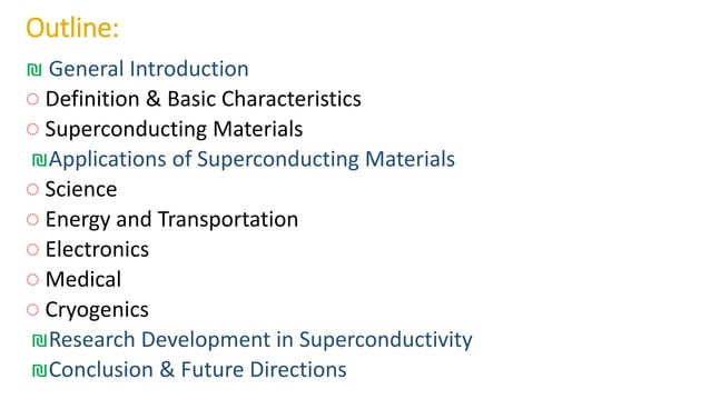 Application of superconductors | PPTX | Physics | Science