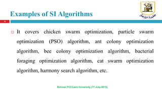Application of swarm intelligence optimization in biomedical | PPTX