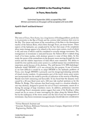 Application of SWMM to the Flooding Problem in Truro Nova Scotia.pdf