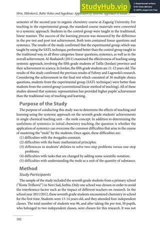 Application Of Systemic Approach In Initial Teaching Of Chemistry ...