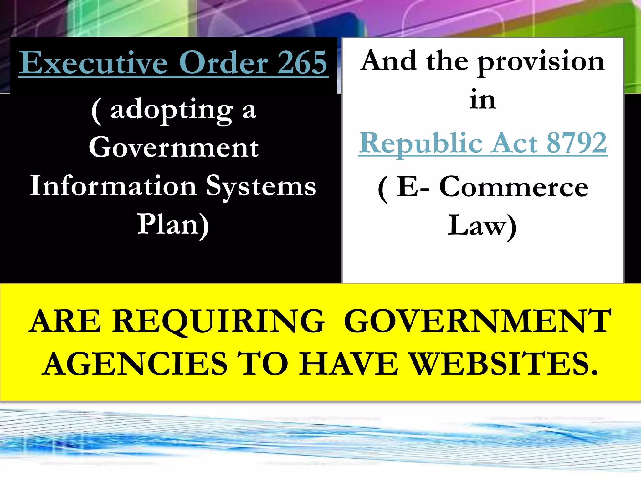 Application of Technology in Philippine Governance | PPTX