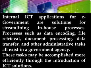 Application of Technology in Philippine Governance | PPTX