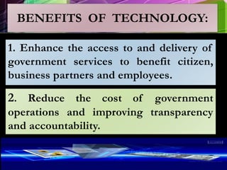 Application of Technology in Philippine Governance | PPTX