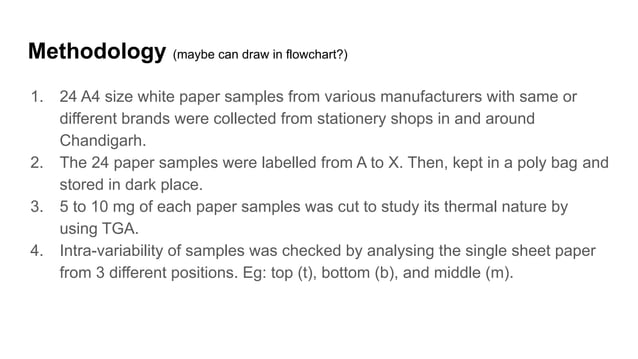 Application of TGA in Paper Analysis in Forensic Application | PPT