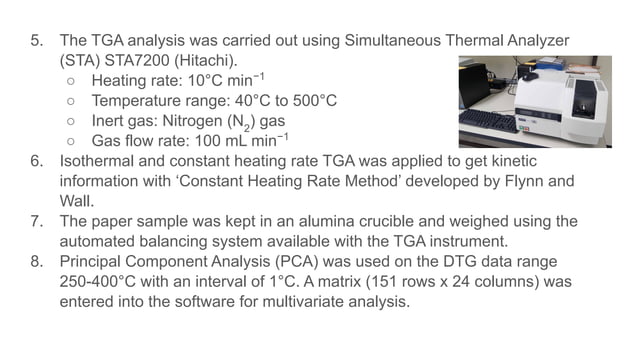 Application of TGA in Paper Analysis in Forensic Application | PPT