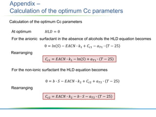 Application of the Hydrophile Lipophile Difference microemulsion model ...