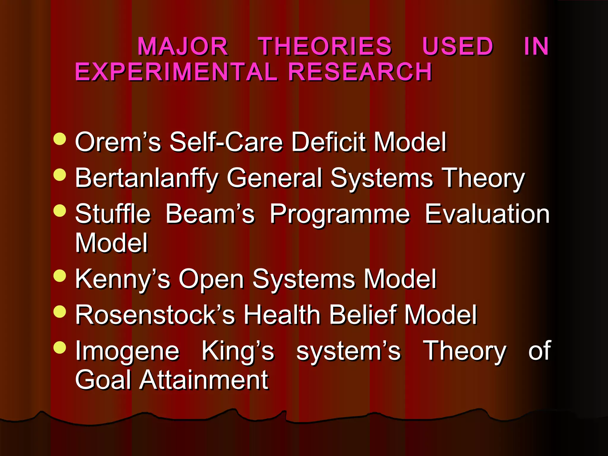 Application of theories in research | PPT