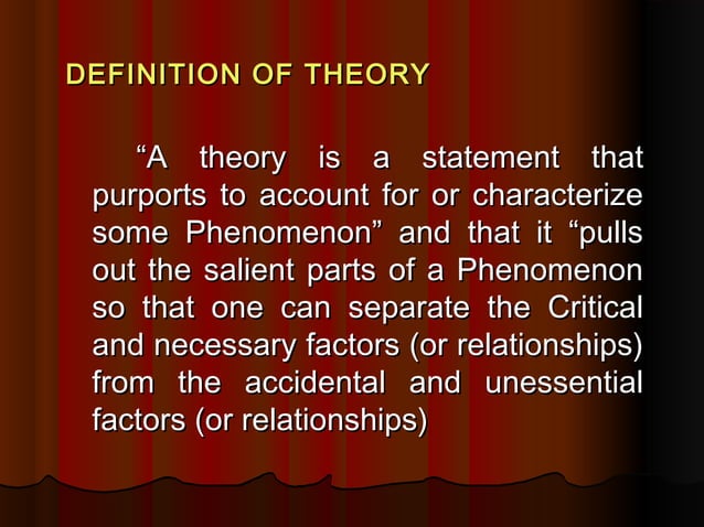 Application of theories in research | PPT | Science