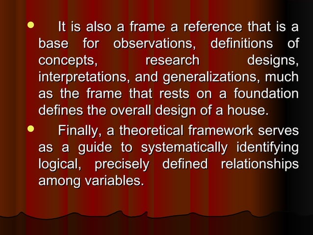 Application of theories in research