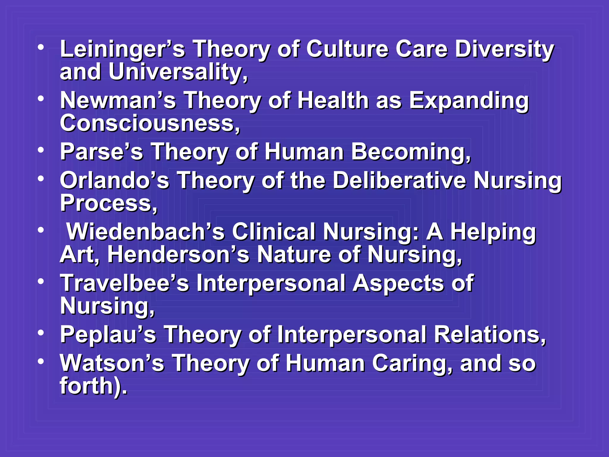 Application of theory to nursing practice | PPT