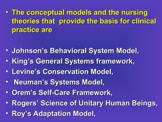 Application of theory to nursing practice | PPT
