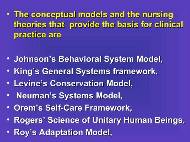 Application of theory to nursing practice | PPT