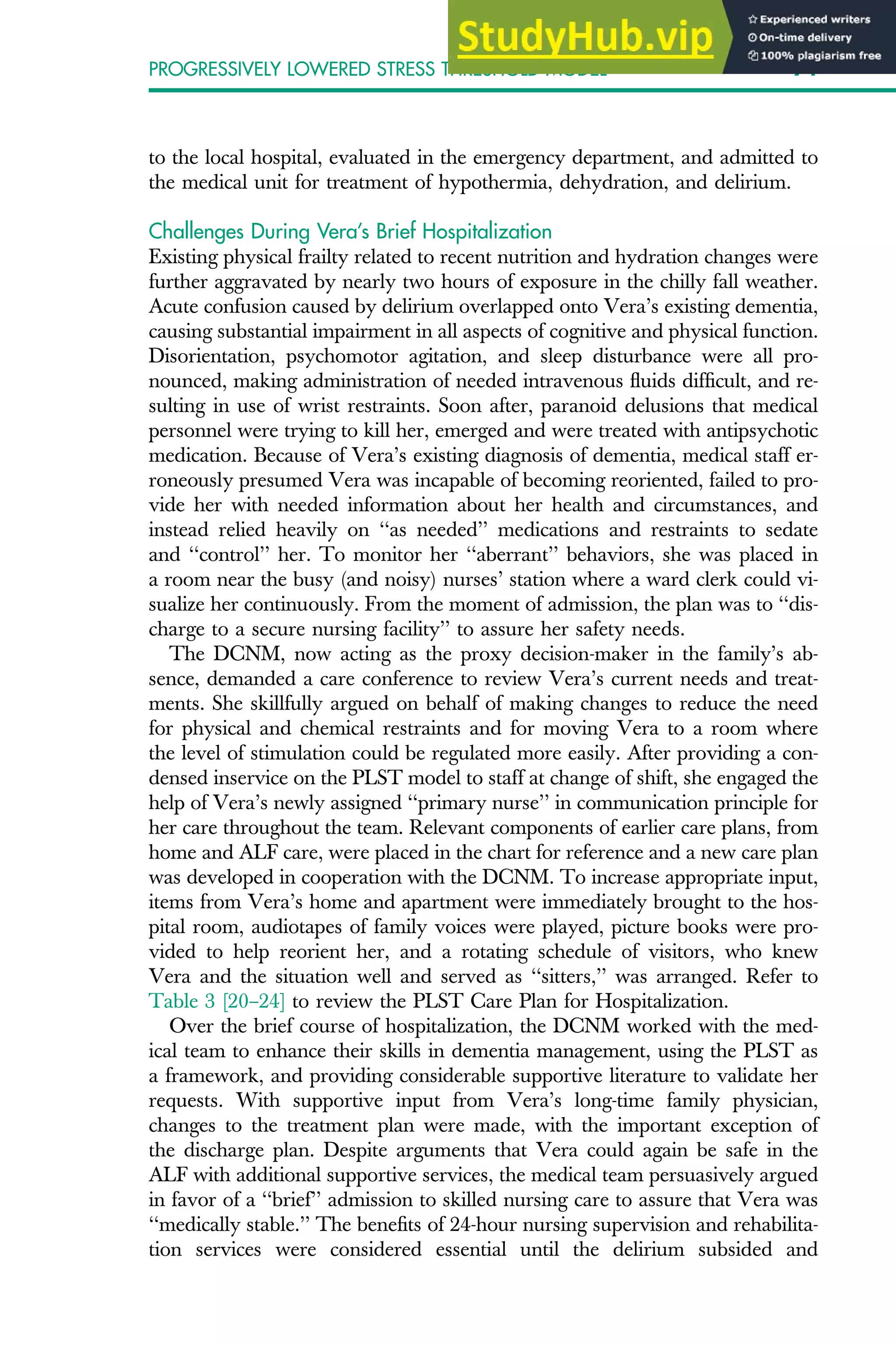Application Of The Progressively Lowered Stress Threshold Model Across ...
