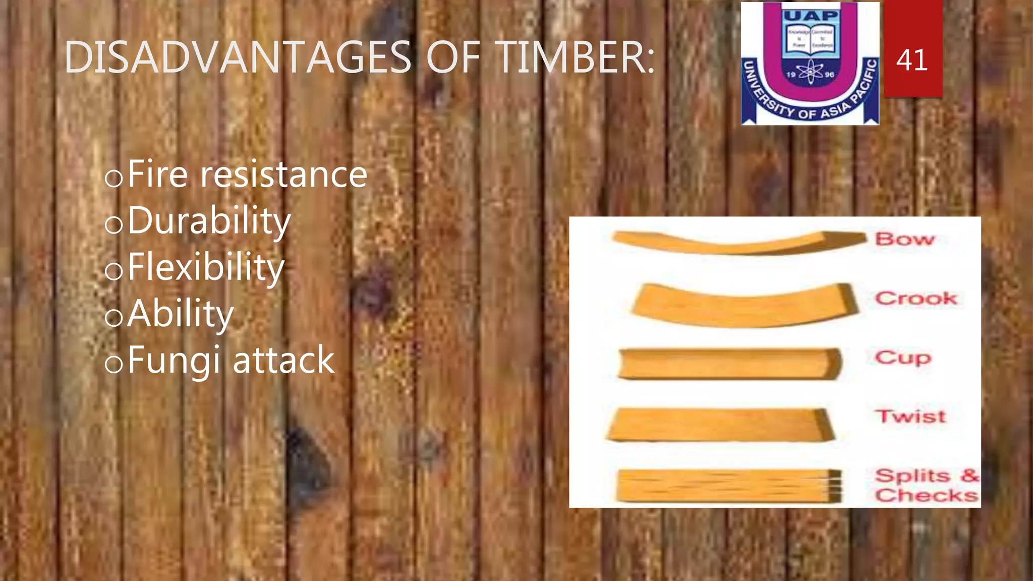 Application of timber in the civil engineering structures | PPTX