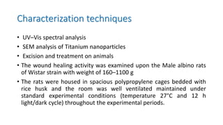 Application of titanium nanoparticles | PPTX