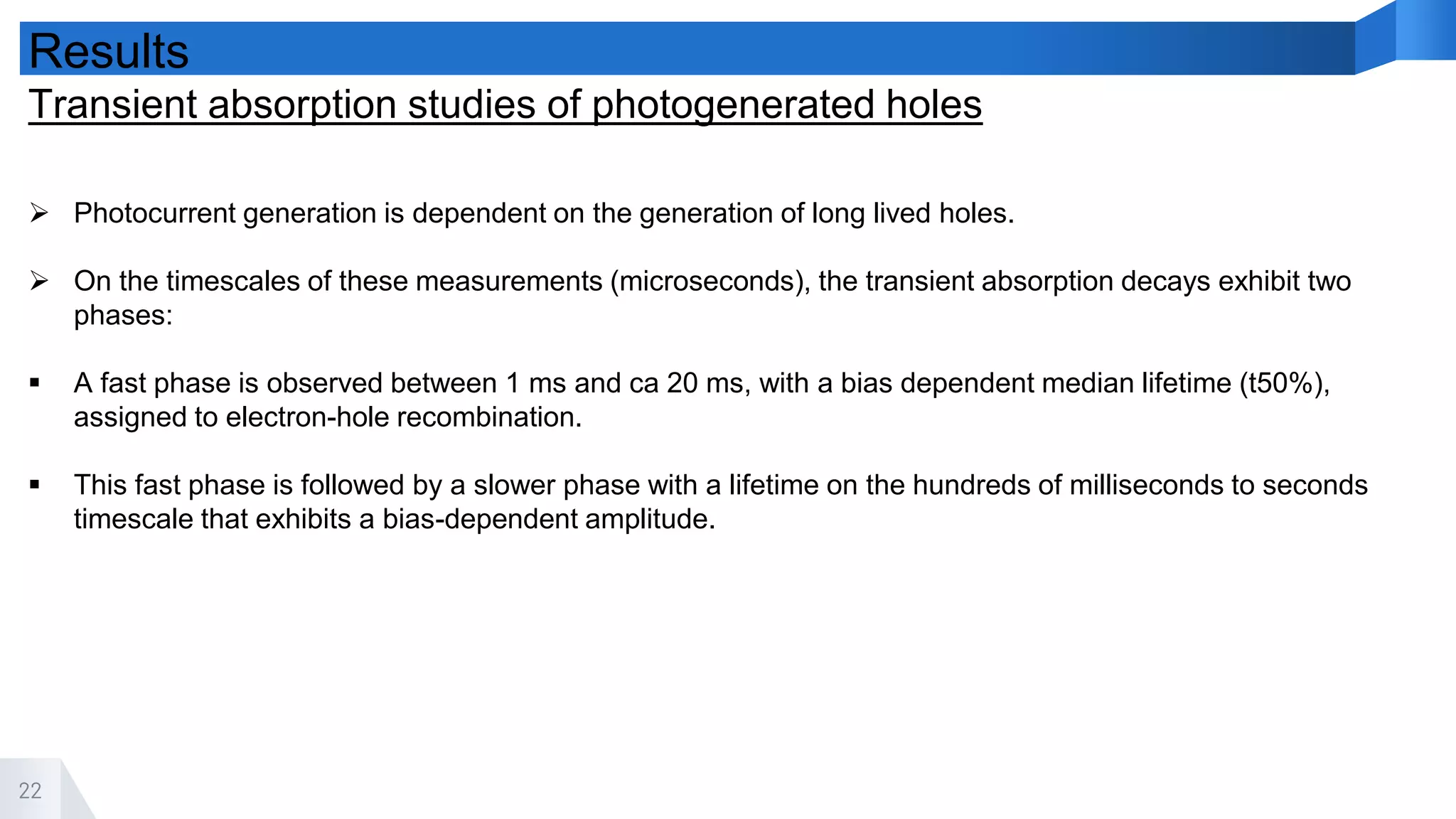 Transient Absorption Spectrometry in Photoelectrochemical Splitting of ...