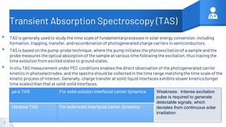 Transient Absorption Spectrometry in Photoelectrochemical Splitting of ...