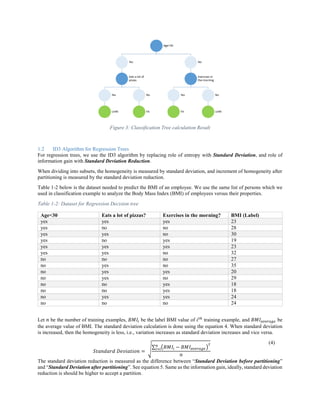 Application of tree based structures in machine learning to a real word ...