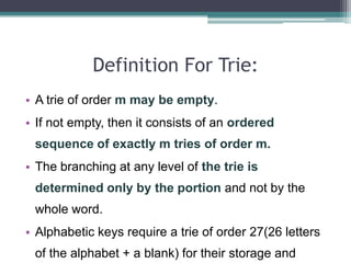 Application of tries | PPTX