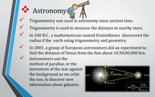 Applications of trignometry | PPT