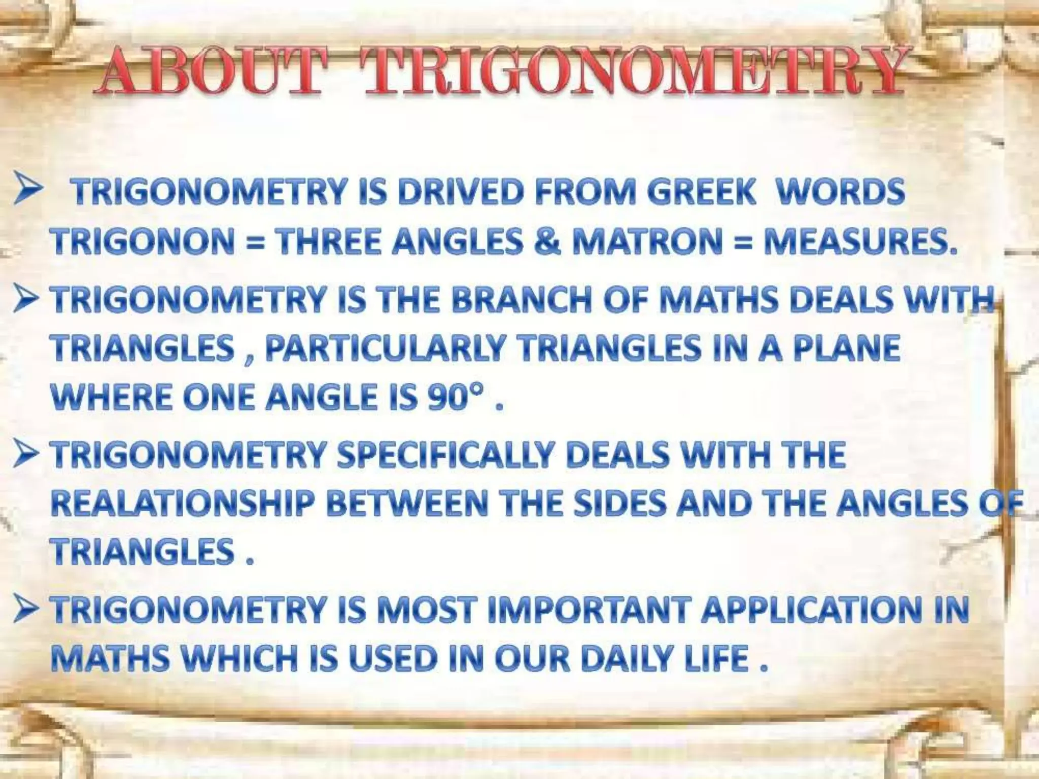Application of trigonometry | PPTX
