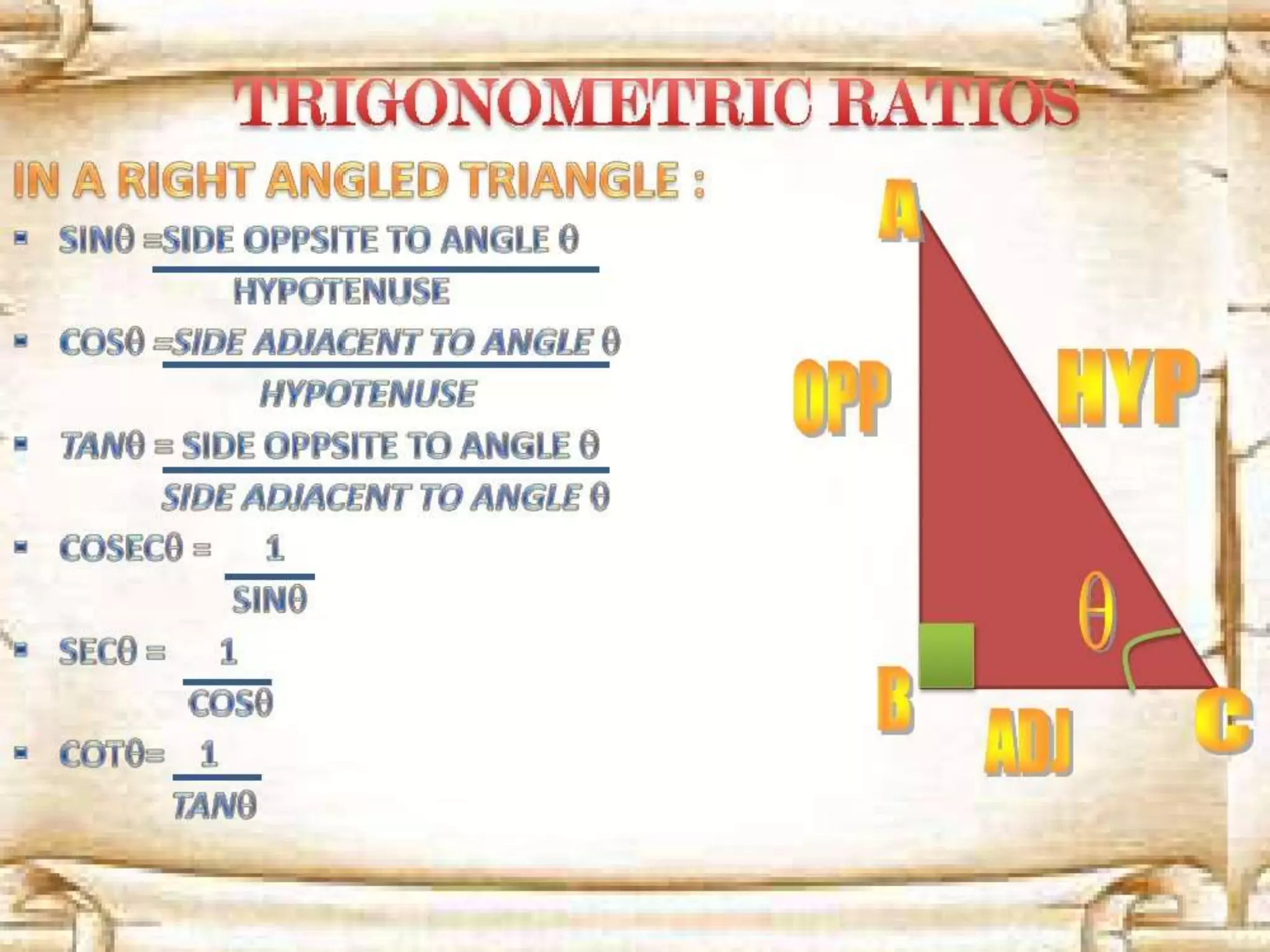 Application of trigonometry | PPTX
